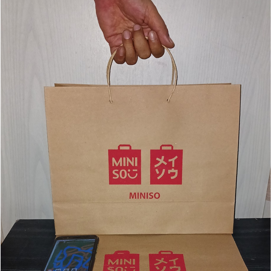 Jual Paper bag Miniso Landscape R10 P 33 x L 12 x T 26 cm | Shopee ...