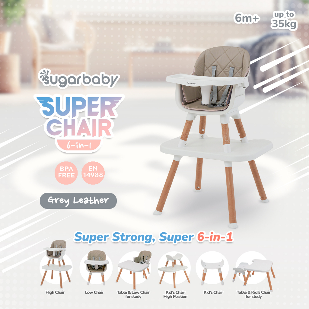 Jual Sugar Baby Super Chair 6in1 Kursi Bayi/Bangku Bayi/Kursi Makan Bayi | Shopee Indonesia