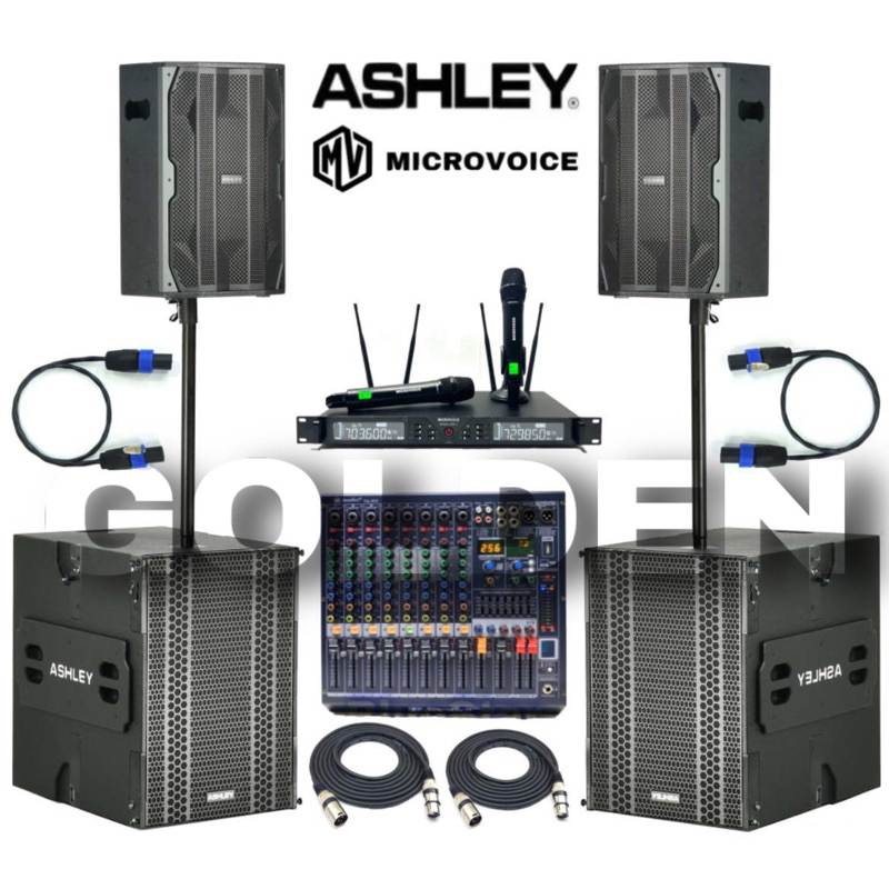 Jual Paket Sound Karaoke Ashley Vegas 812 + Subwoofer ZOOM 1184 DSP ...