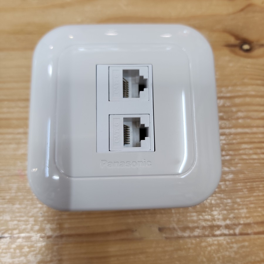 Jual STOP KONTAK OUTLET POWER 2 DATA LAN CAT6 SERI FRAME | Shopee Indonesia