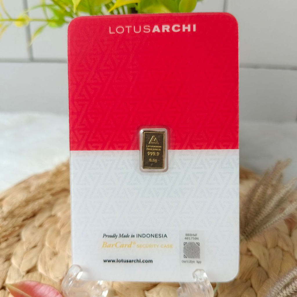 Jual emas lotus archi 0,5 gram/emas merah putih 0,5gram/emas LA ...