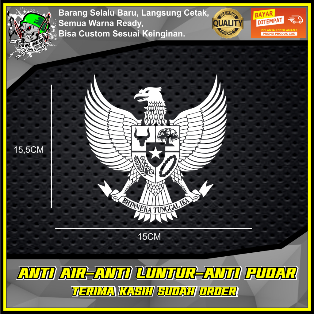 Jual Cutting Sticker GARUDA PANCASILA Cocok Buat Mobil & Motor | Shopee ...