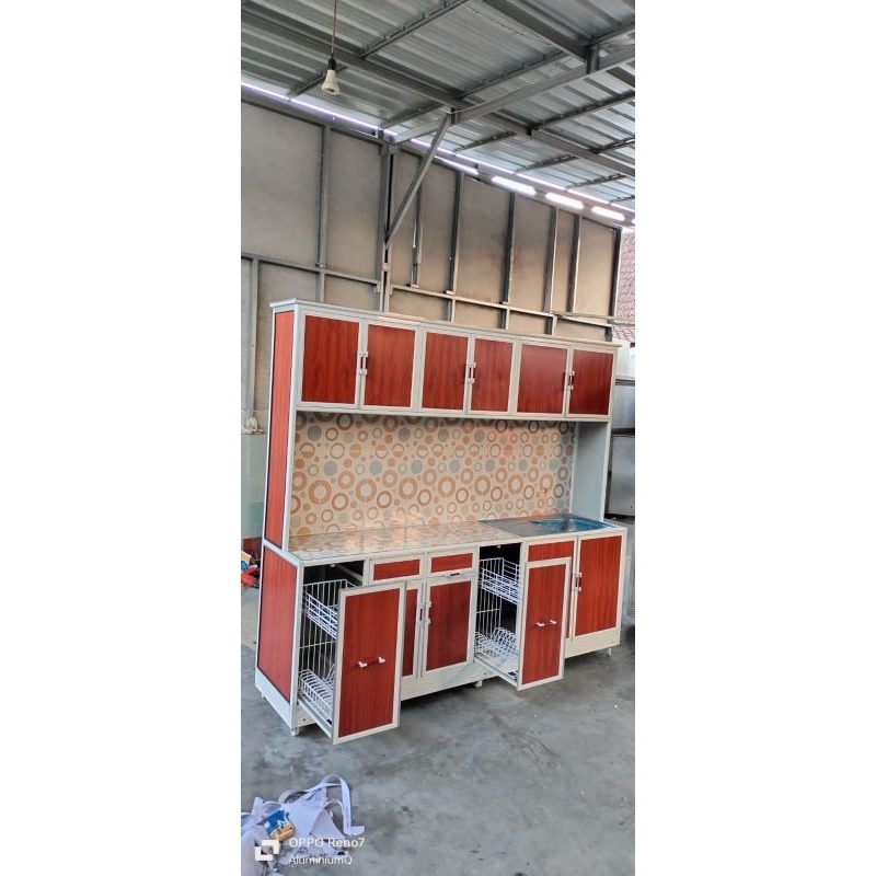Jual KITCHEN SET MINIMALIS / RAK PIRING ALUMINIUM / KITCHEN ISLAND ...