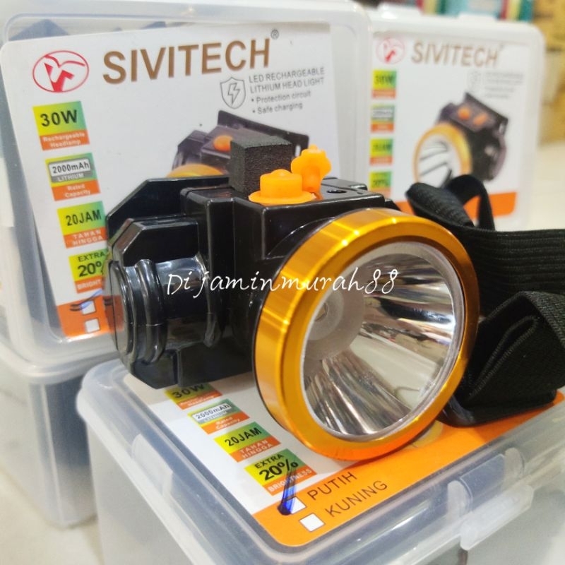 Jual SIVITECH 30 Watt Senter Kepala Kecil Murah Super Terang | Shopee Indonesia