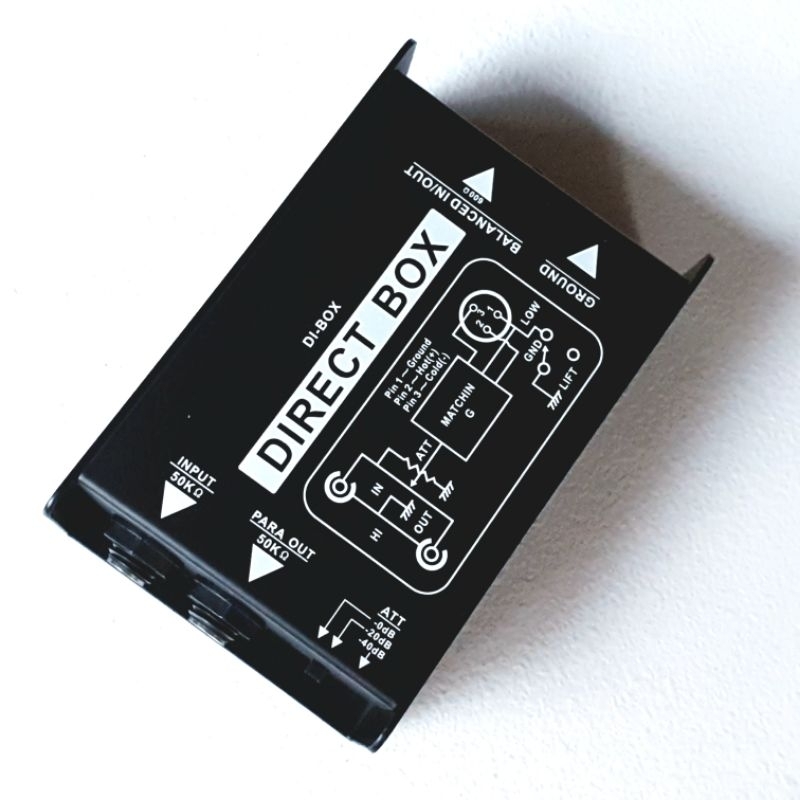 Jual DI box pasif 1 input untuk alat musik, komputer atau handphone ...