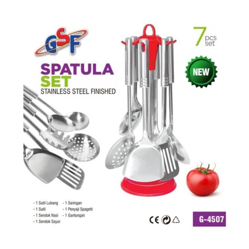 Jual Spatula Sutil Kitchen Utensil Set 7 Pcs Stainless Steel GSF G 4570 ...