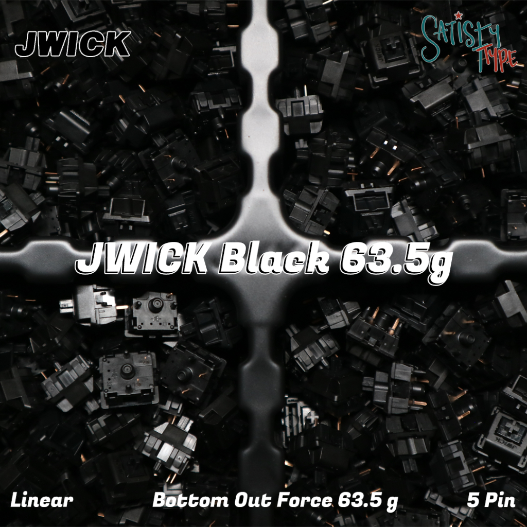 Jual JWK JWICK Black 63.5g Switch Linear Bottom Out 63.5g 5 Pin 100Pcs ...