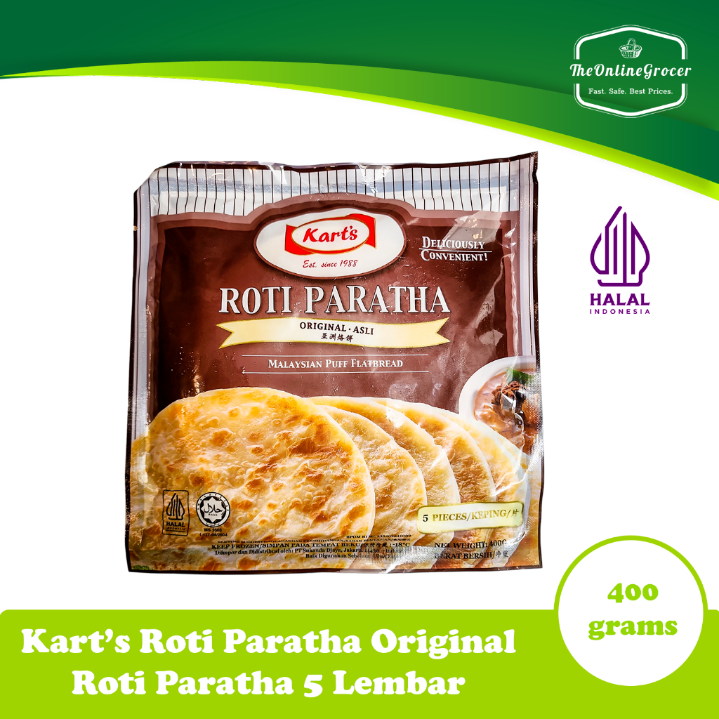Jual Kart’s Roti Paratha Original 400gr isi 5 Lembar | Shopee Indonesia