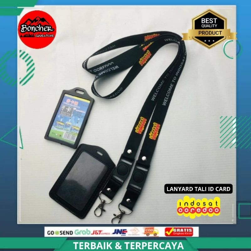 Jual Indosat Oredo Lanyard Tali Gantungan id Card Printing Full Colour ...