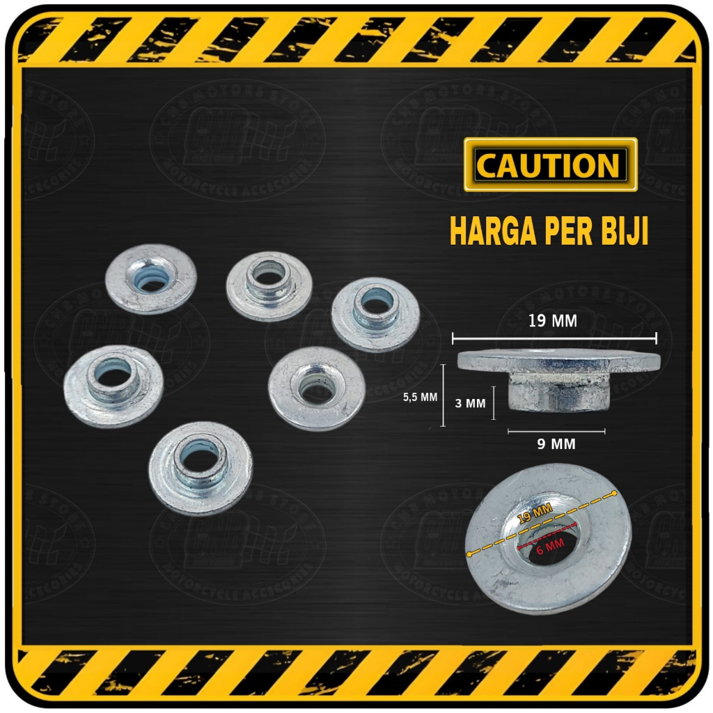 Jual Ring Bosh Bibir Body Dek Universal M6 x 3 x 19 untuk Baut KUNCI 10 ...
