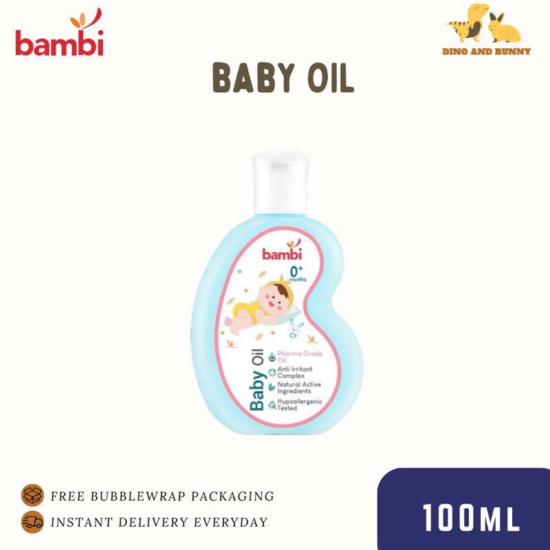 Jual BAMBI BABY OIL - Minyak Pijat Bayi dengan Chamomile - Untuk Kulit ...