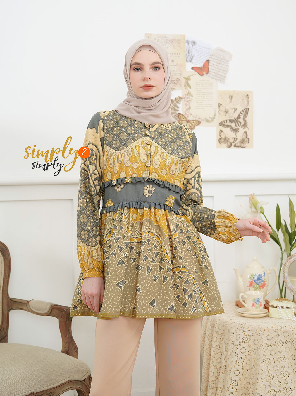 Jual Belyana Batik Abu | Shopee Indonesia