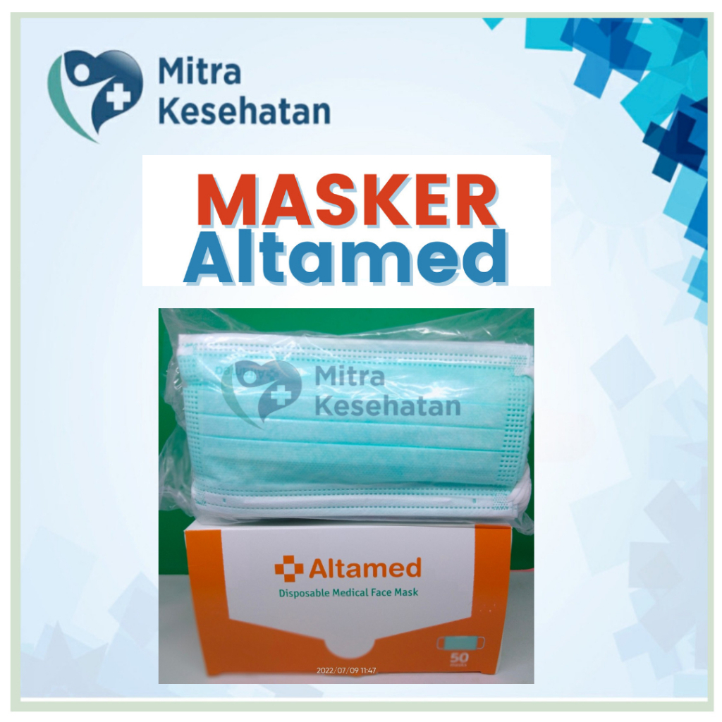 Jual Masker Medis Earloop Altamed Hijau 3ply Per box isi 50 pcs Kemenkes | Shopee Indonesia