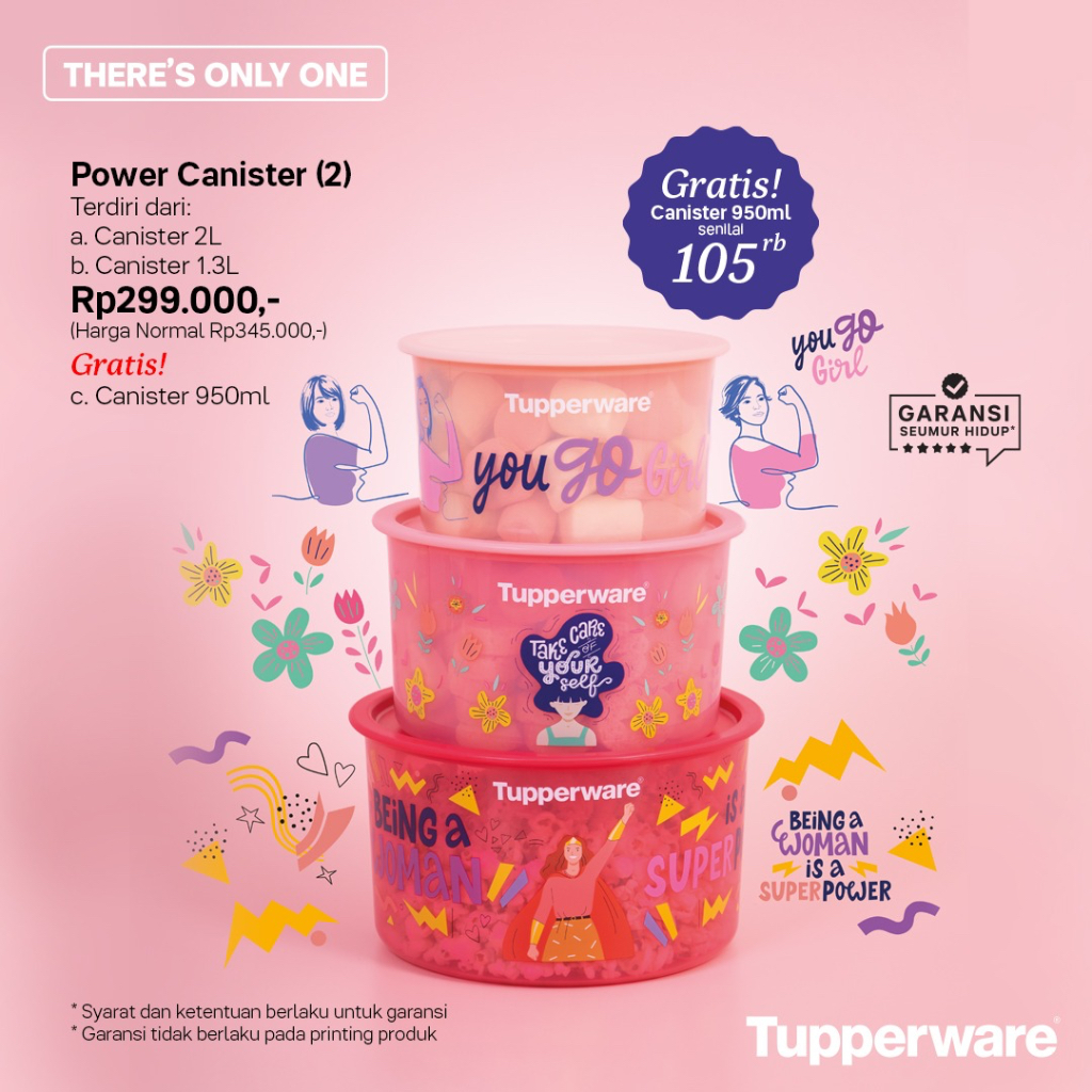 Jual Power Canister Set / Paket Toples Tupperware Original Termurah ...