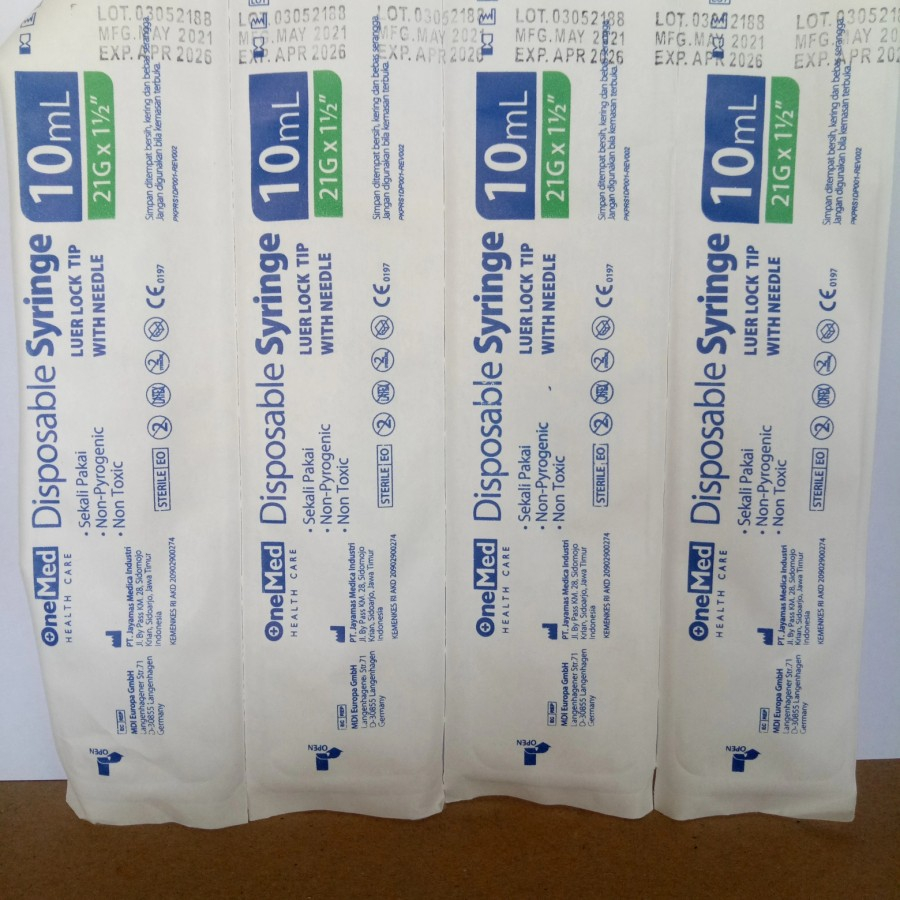 Jual spuit 10cc 10ml syringe 10ml 10cc suntikan steril onemed with ...