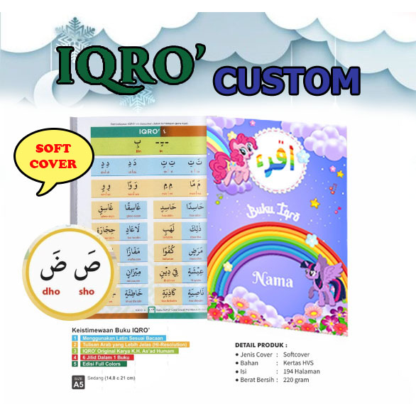 Jual IQRO CUSTOM NAMA FULL COLOR - IQRO - CUSTOM - SOFT COVER-FREE ...