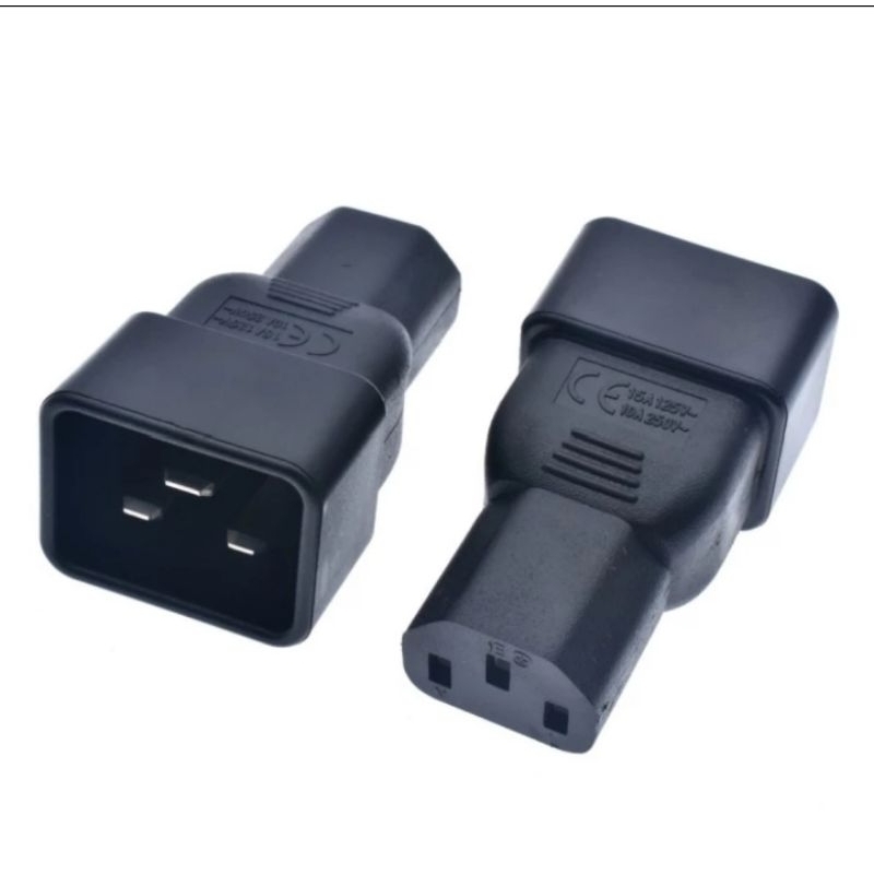 Jual Konektor C20 to C13 adapter 10a pdu plug Konektor colok litrik ...