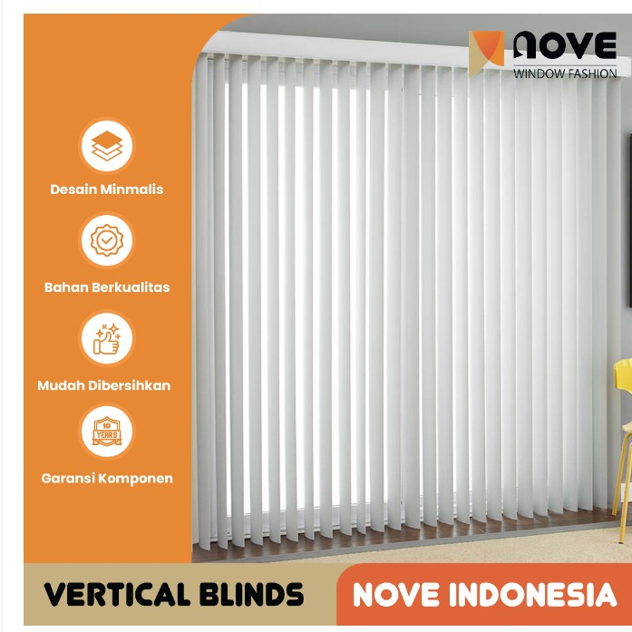 Jual Nove Vertical Blind Indoor Dimout - Blok Cahaya - Gorden Benang ...