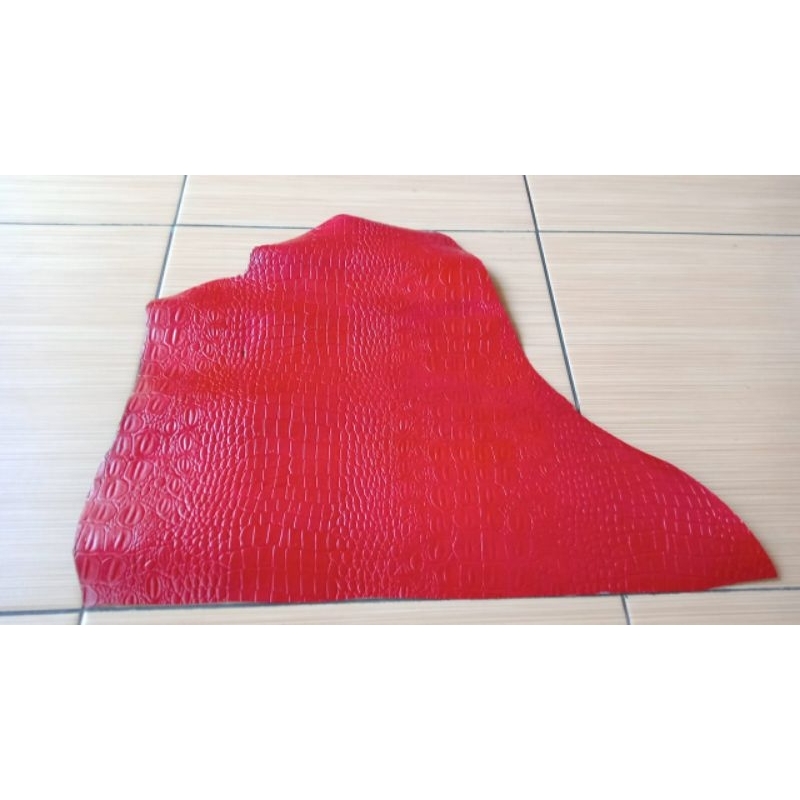 Jual Bahan Kulit Sapi Lembaran motif Croco grade A | Shopee Indonesia