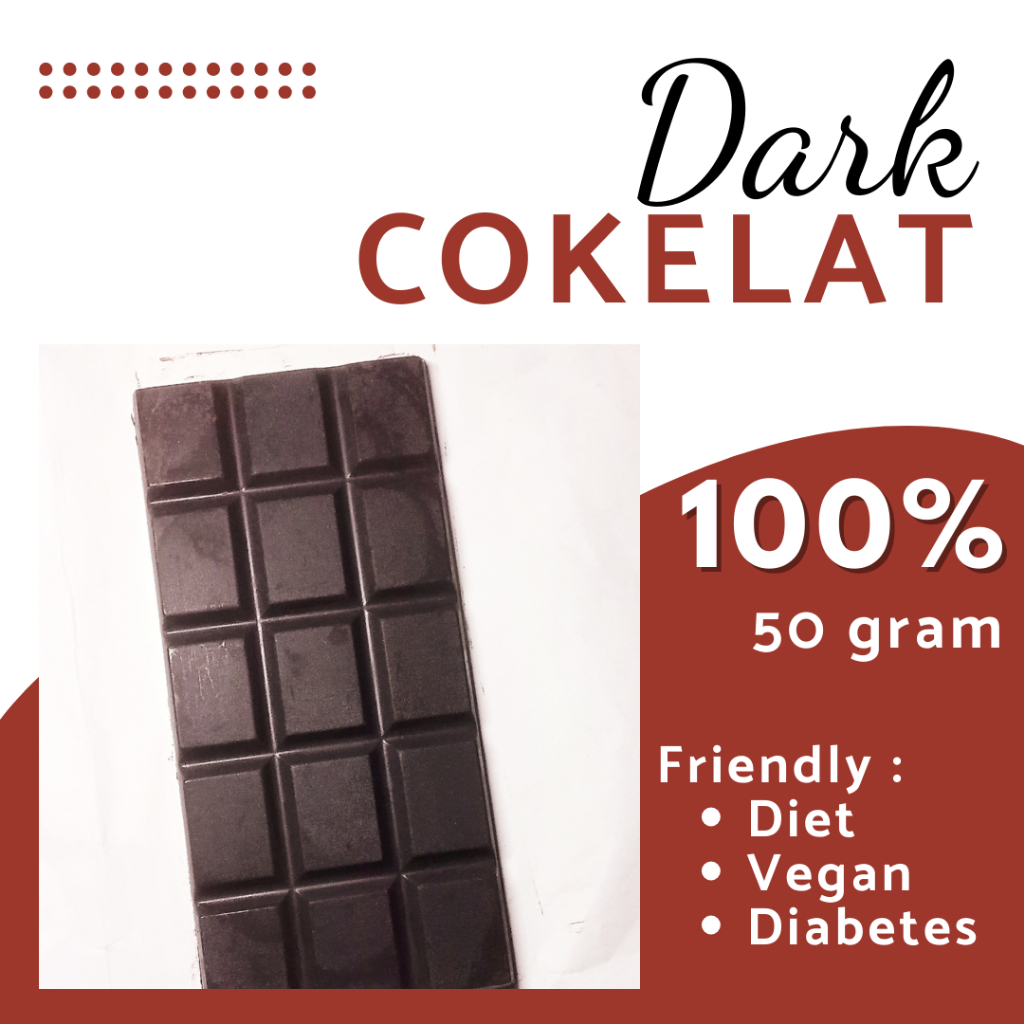 Jual 100% Dark Chocolate | Coklat Dark Untuk Diet, Vegan, Diebetes ...
