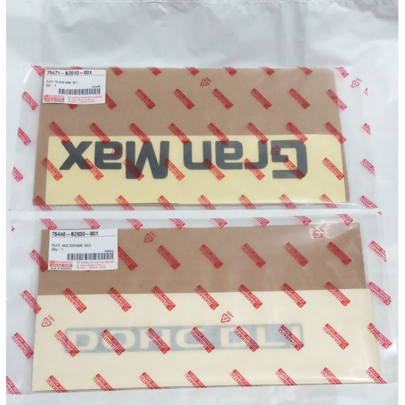 Jual Stiker Sticker Pintu Belakang/ Bagasi original Daihatsu Grandmax ...