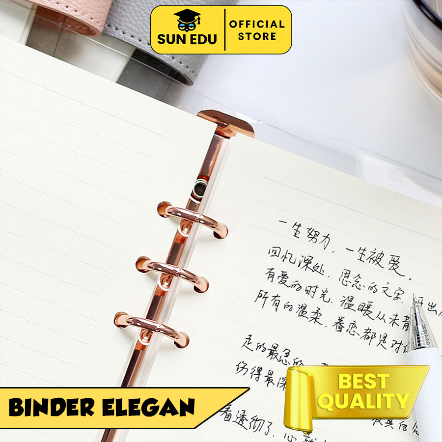 Jual Elegant Binder A5 Transparan Binder with Clip Note Book Loose Leaf ...