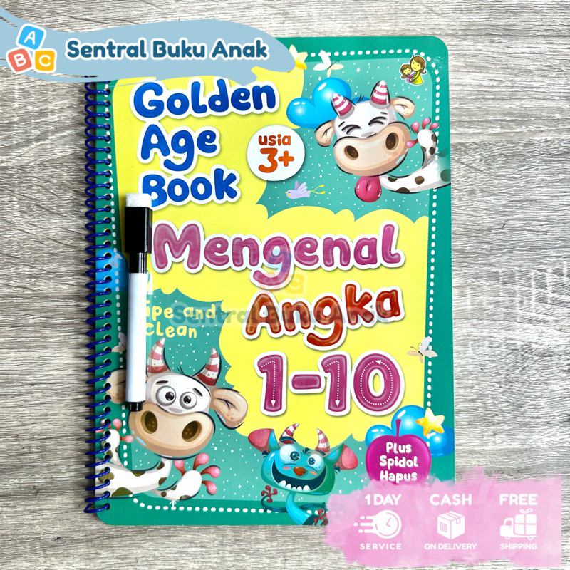 Jual [Free Spidol] Buku Latihan Menulis Angka Wipe And Clean - Buku ...