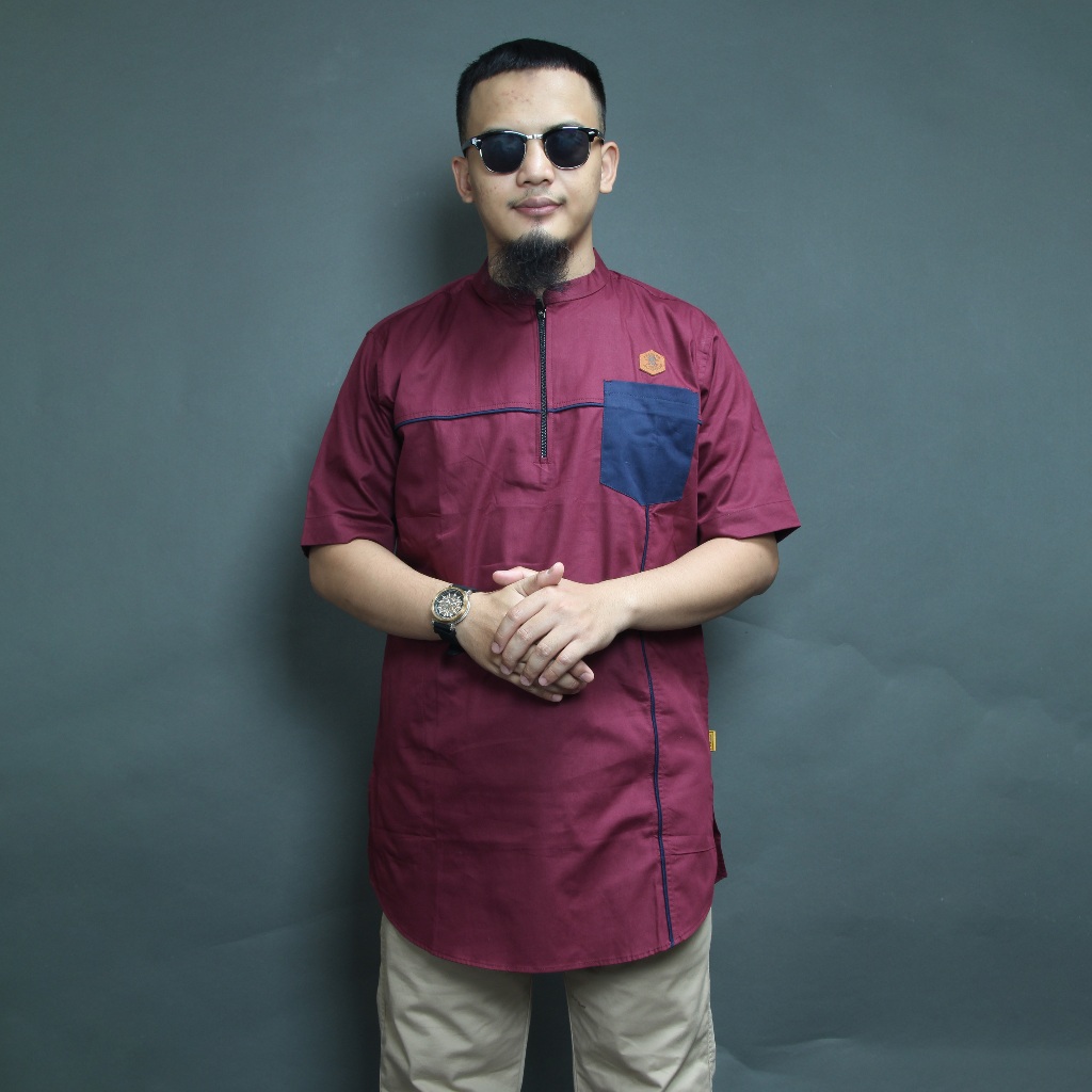 Jual Kurta Series Farzan by Al Amwa - Kurta Lengan Pendek Zipper - Baju ... Jual Kurta Series Farzan by Al Amwa - Kurta Lengan Pendek Zipper - Baju ...