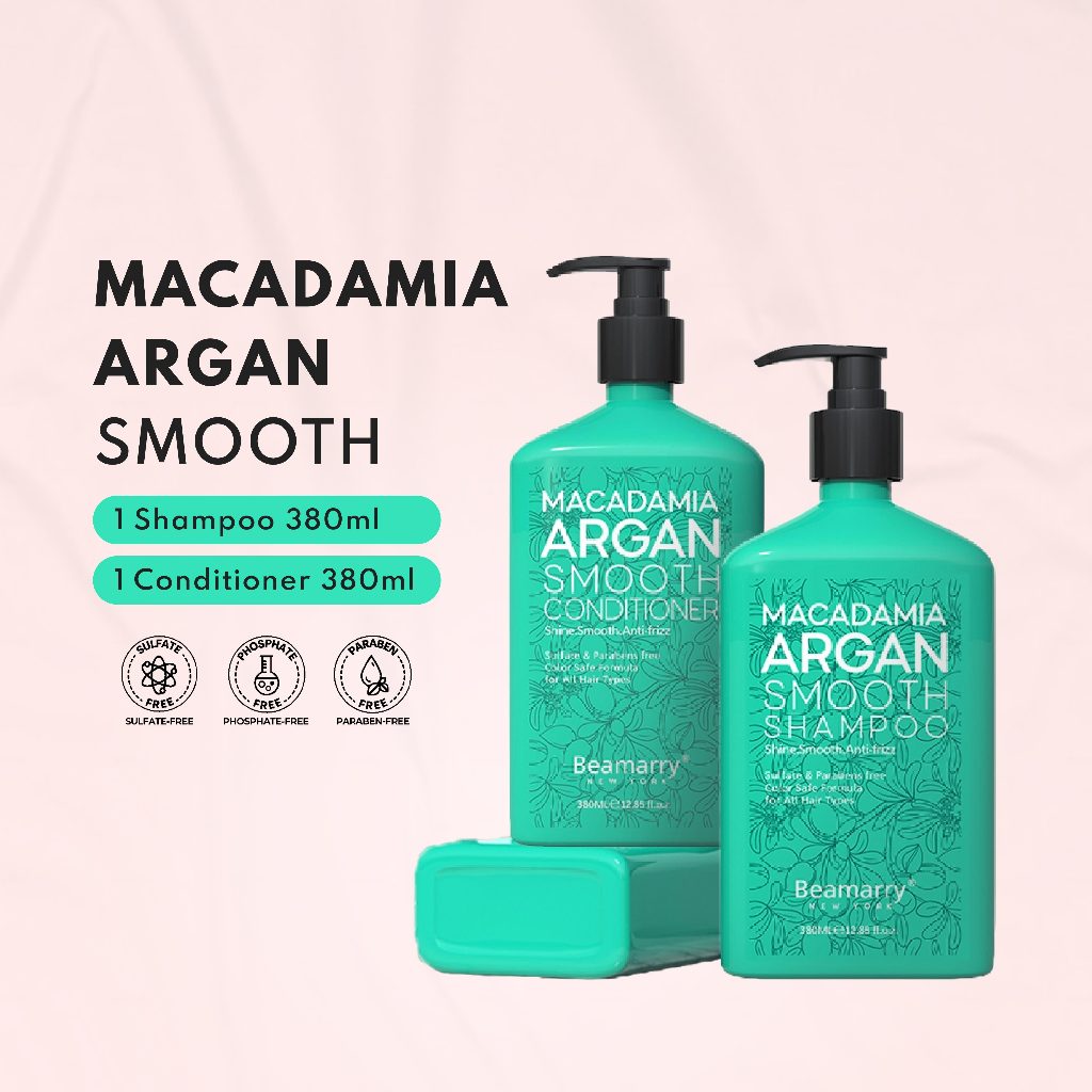 Jual Beamarry Hair Care | Shampoo Macadamia Argan Smooth 380ml | Anti ...