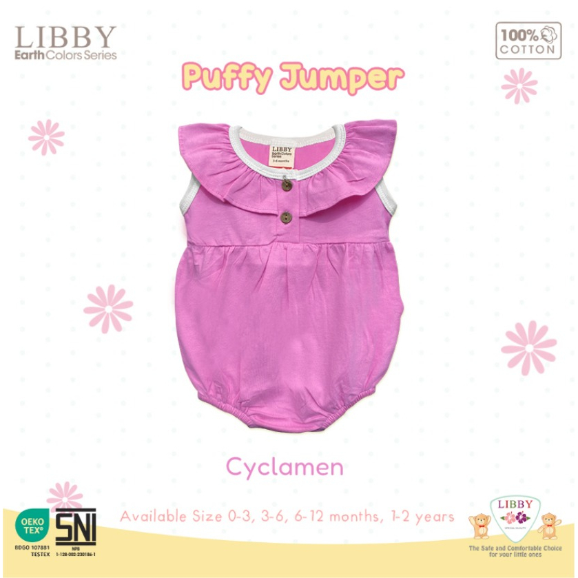 Jual Libby Ivy Romper Ruffle 0-2 Tahun Puffy Jumper Cotton Earth Color ...