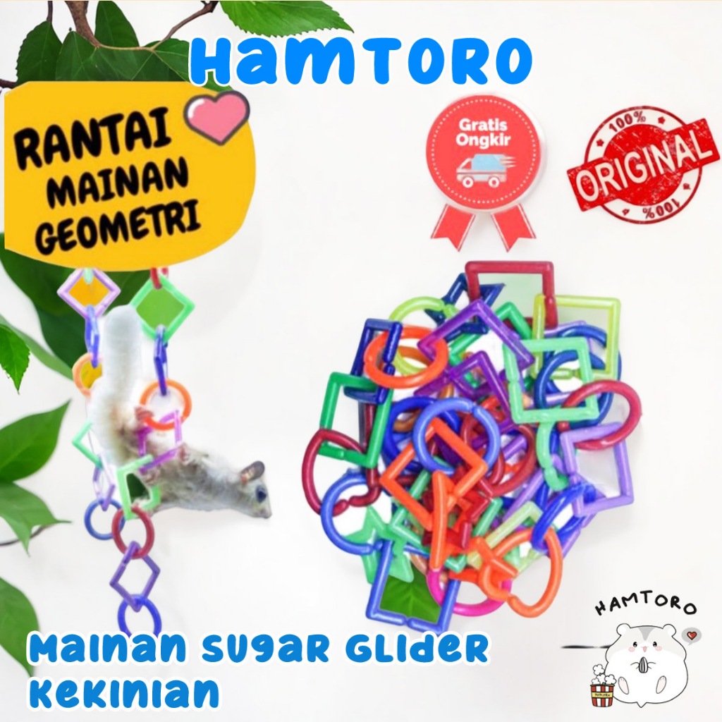 Jual Rantai Geometri Mainan Hiasan Panjat Sugar Glider | Shopee Indonesia