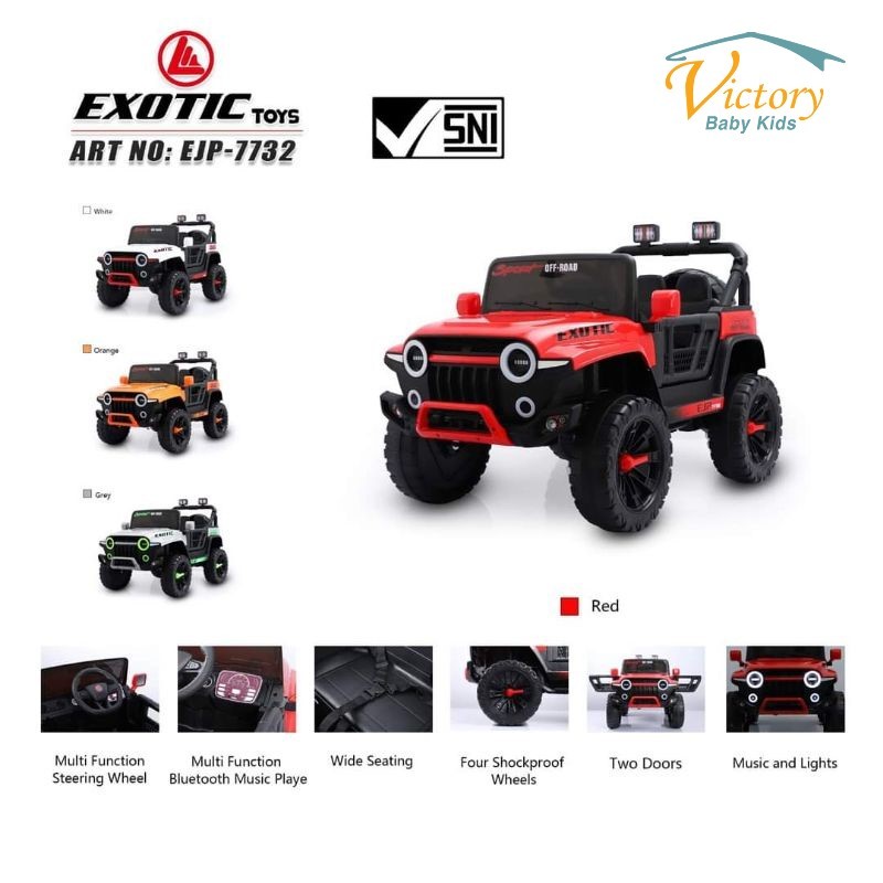 Jual Mobil Aki Exotic EJP-7732 Jeep Recharge Car Remote Control ...