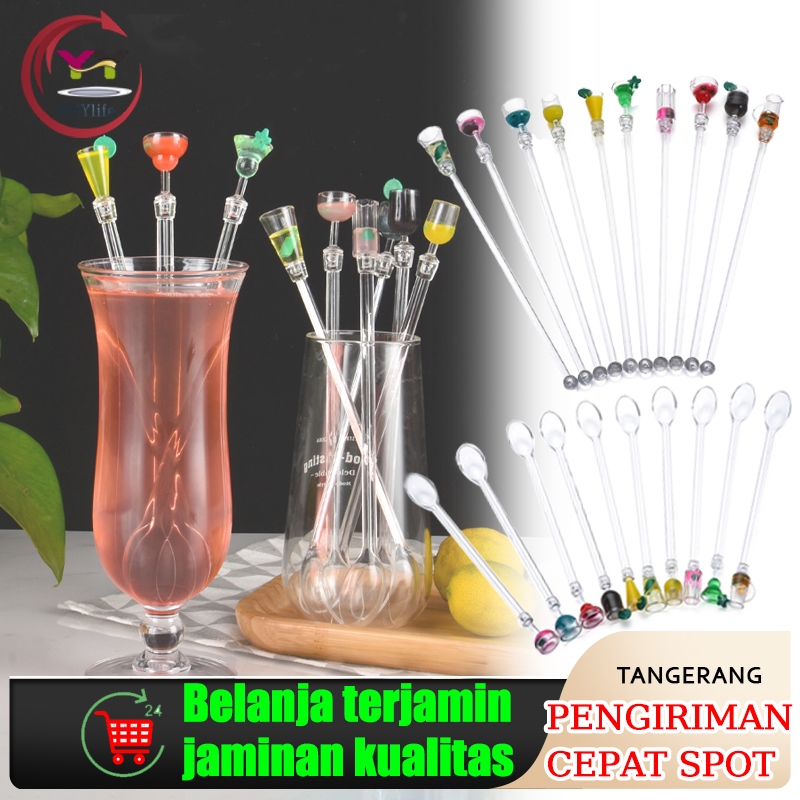 Jual 10pcs / Set Stirer Sendok Jinde/Stik Pengaduk Minuman | Shopee ...