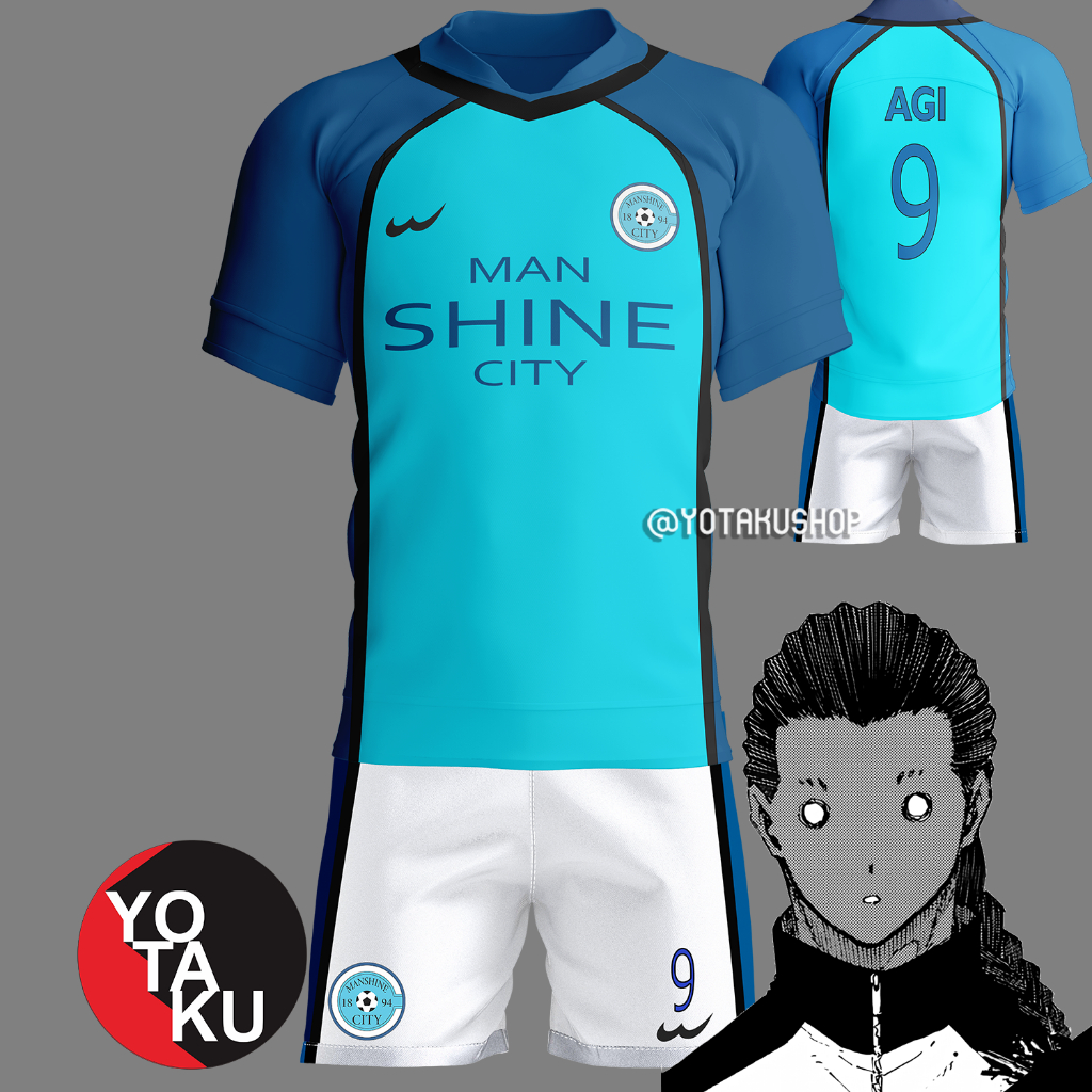 Jual Jersey Anime Cosplay Blue Lock Manshine Agi Full Set YOTACOS ...
