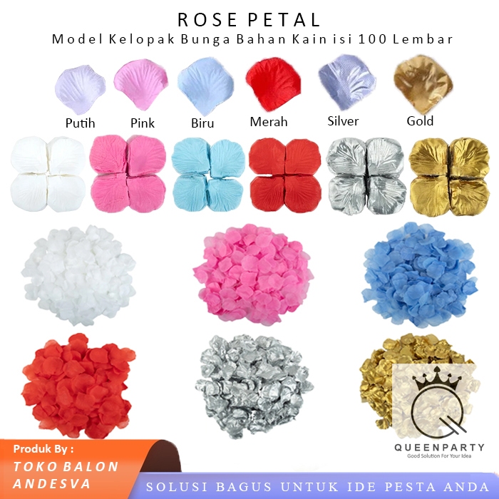 Jual Rose Petal / Kelopak Bunga Mawar Imitasi / Kelopak Bunga Kain ...