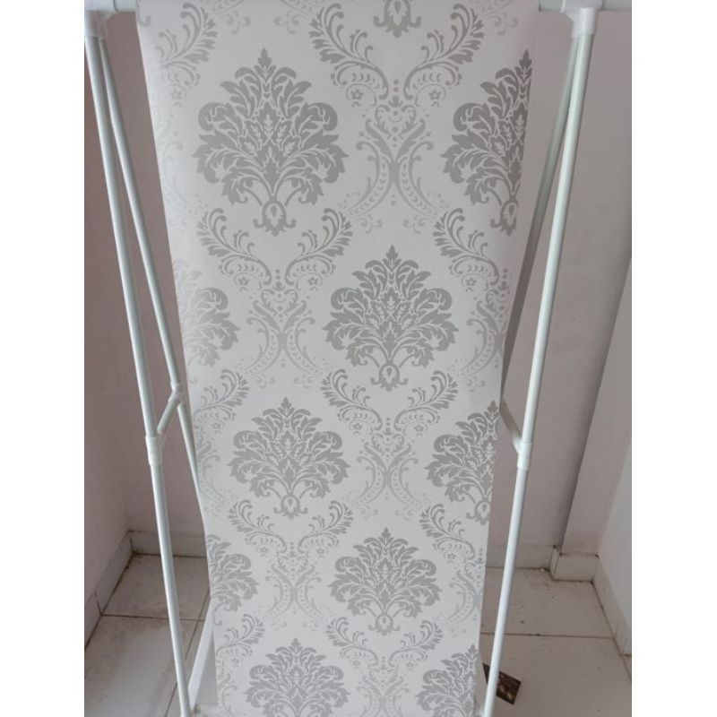 Jual Wallpaper Stiker Dinding 45cmx10m motif Batik abu grey gh024 wallpaper stiker motif salur ...