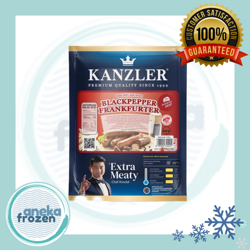 Jual [300gr] KANZLER Blackpepper Frankfurter kanzler sosis black pepper ...