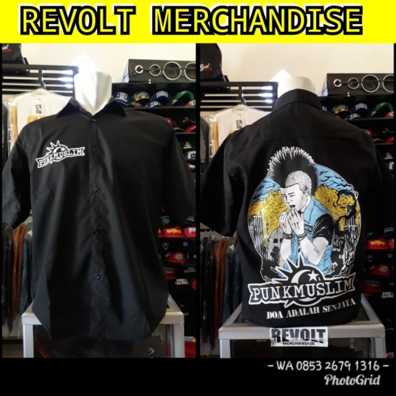 Jual kemeja pendek PUNK MUSLIM (doa adalah senjata) | Shopee Indonesia