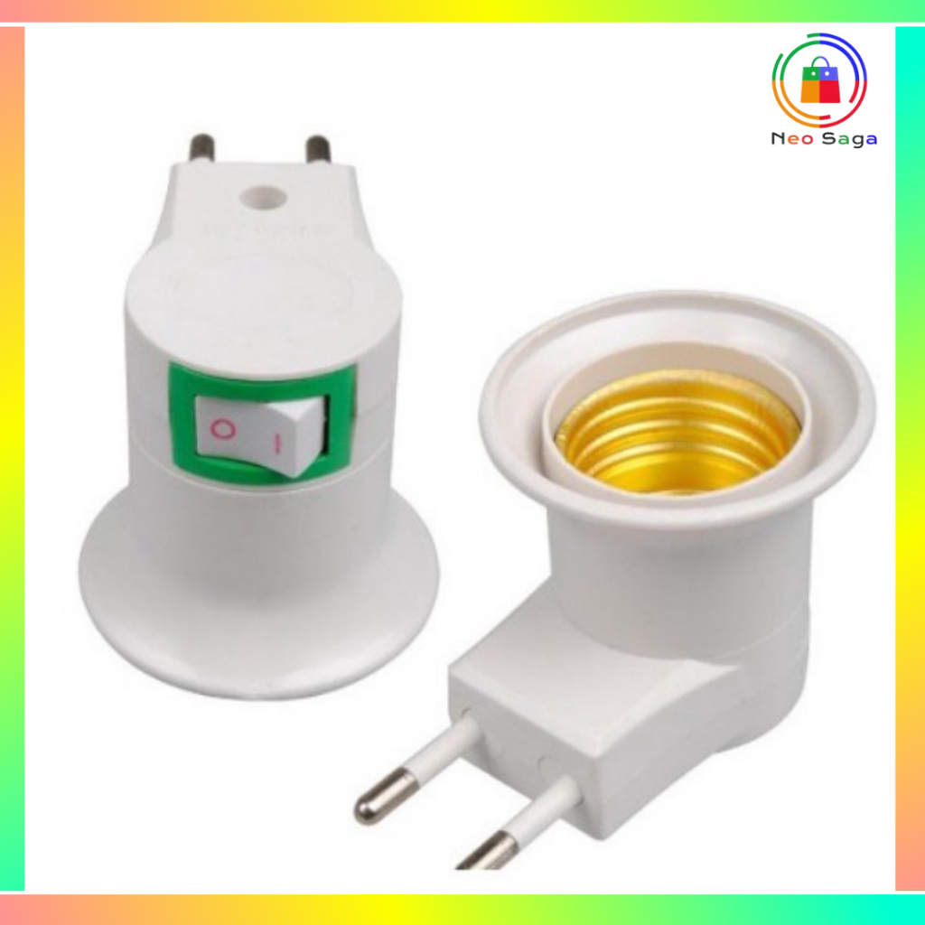 Jual Fitting Lampu Colok / Fitting Colok + Saklar ON - OFF | Shopee ...