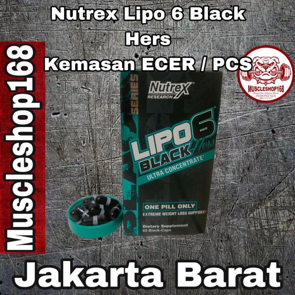 Jual Nutrex Lipo 6 Black Ultra HERS ECERAN / PCS Fatburner Pembakar ...