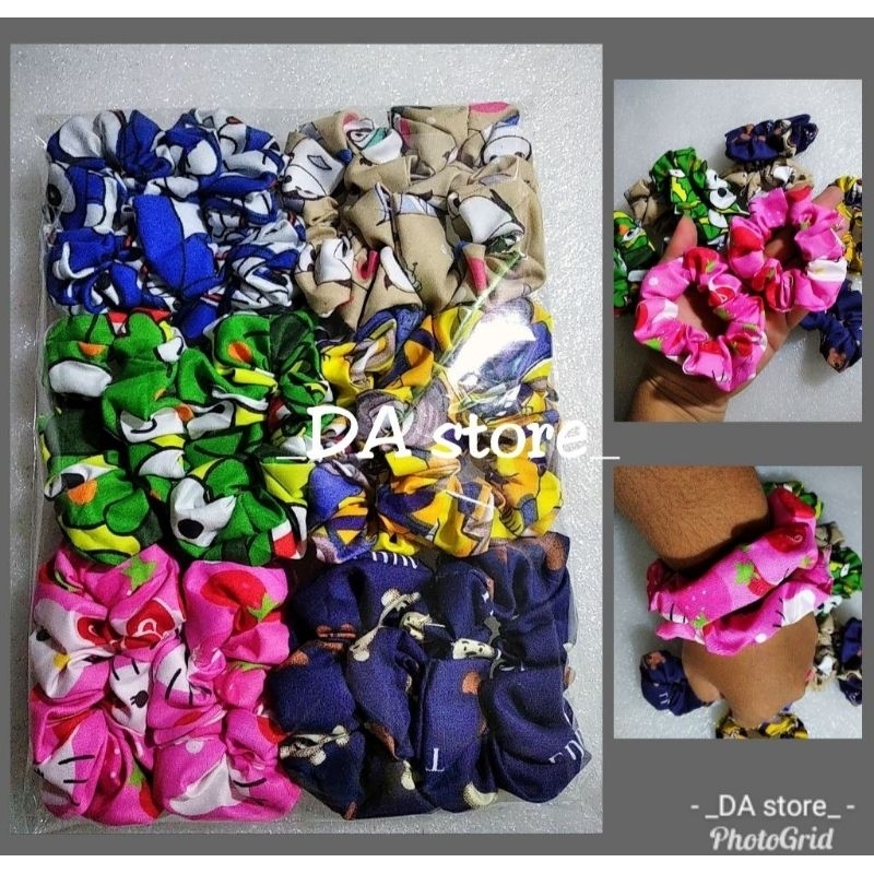 Jual Scrunchi l ikat rambut anak (1SET / 2pc motif sama) l kuncir ...