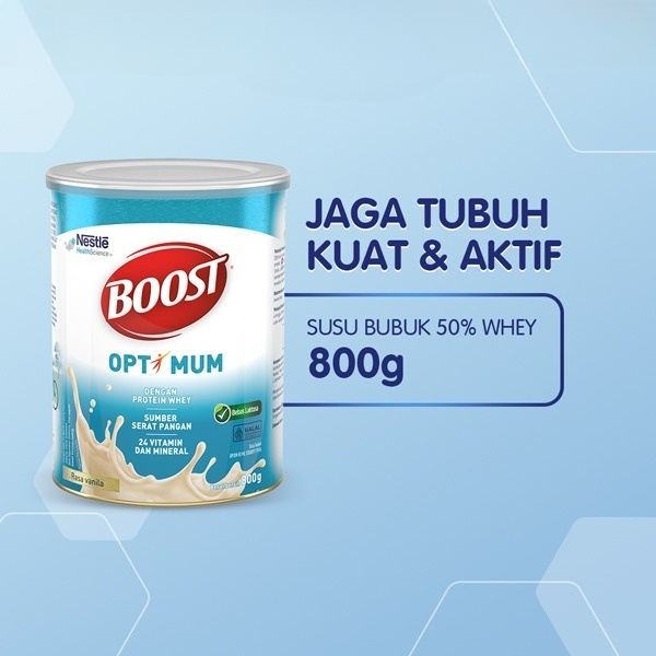 Jual [800 Gram] NUTREN BOOST Optimum Susu Nutrisi Vanila Dewasa dan Lansia Kaleng 800 gr ...