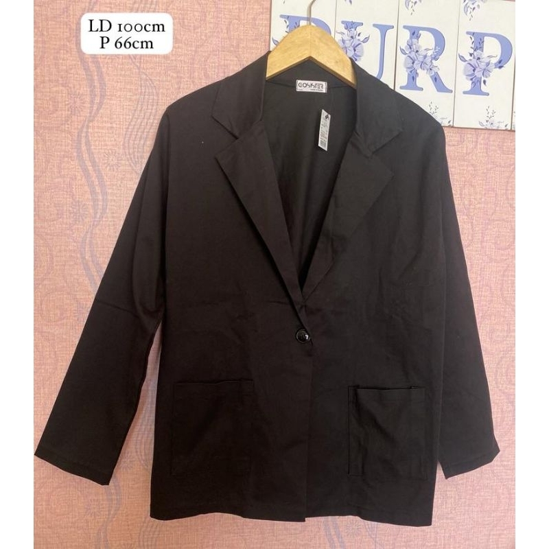 Jual BLAZER HITAM WANITA korea | Shopee Indonesia