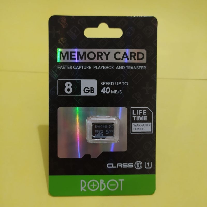 Jual kartu memori/ memory card/ ROBOT storage 8gb Class 10 Micro SD TF ...