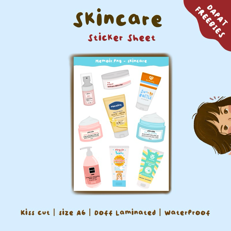 Jual Memoir.png Sticker Sheet A6 Skincare Local International Edition ...