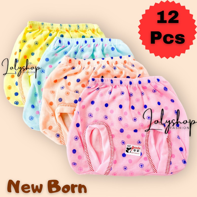 Jual 12 PCS CELANA POP POLKA BAYI NEW BORN LUSINAN | Shopee Indonesia