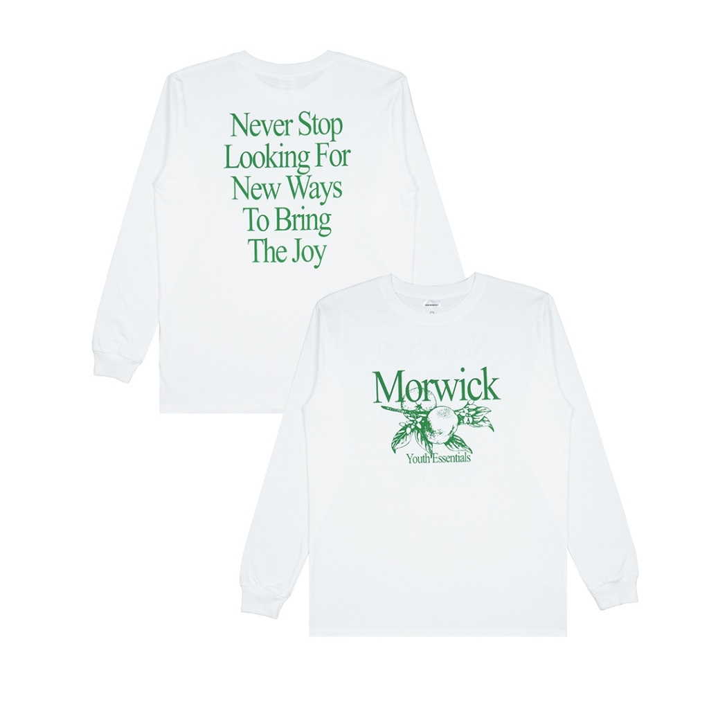 Jual MORWICK - Kaos Long Sleeve Lengan Panjang Pria - Branch - Putih ...