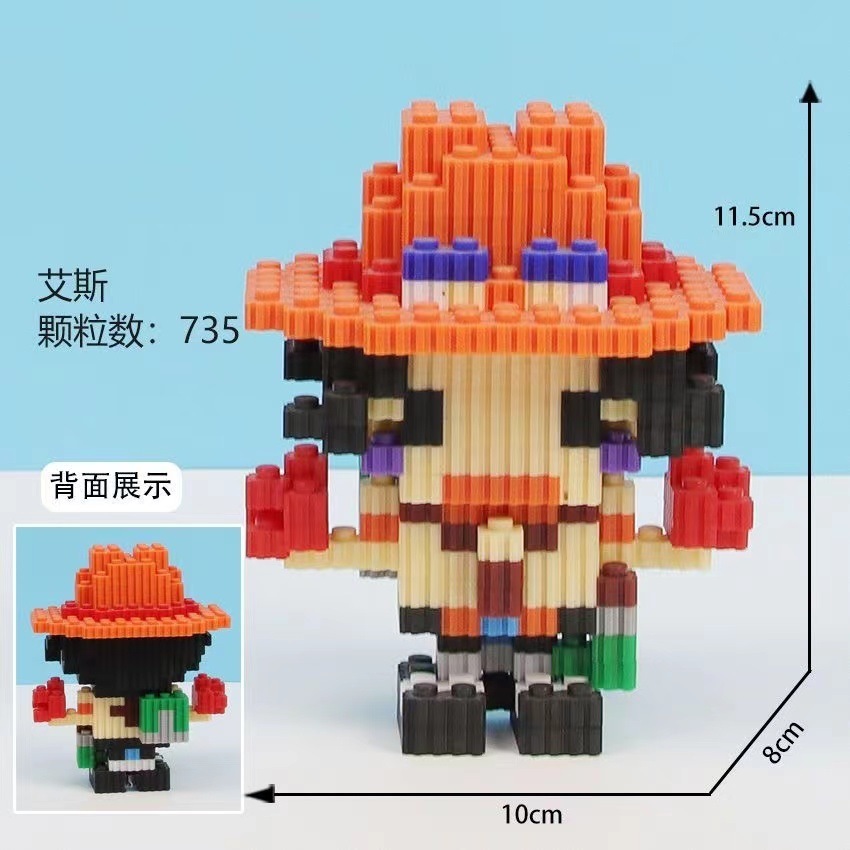 Jual [HARU] Nano Block One Piece Luffy Series Bricks Mainan Balok Figur ...