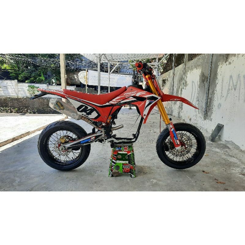 Jual paket modifikasi trail supermoto tanpa mesin atau rolling sasis model crf150 paket hedons ...