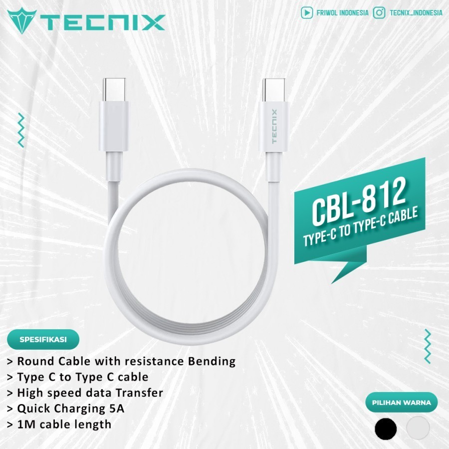 Jual Kabel Data Type C to Type C TECNIX CBL-812 Kabel Data Type-C to ... Jual Kabel Data Type C to Type C TECNIX CBL-812 Kabel Data Type-C to ...
